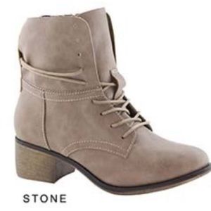 Shoes | Stone Lace Up Bootie | Poshmark